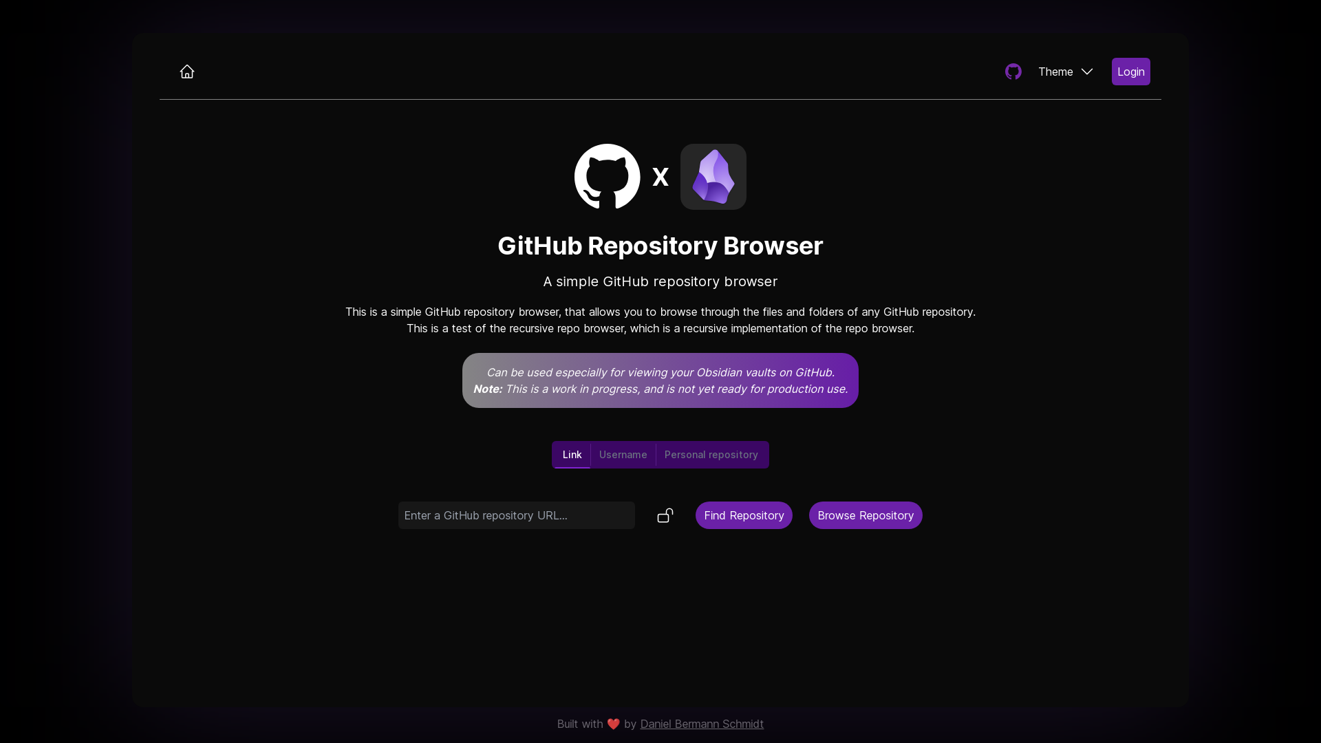 GitHub Repository Browser